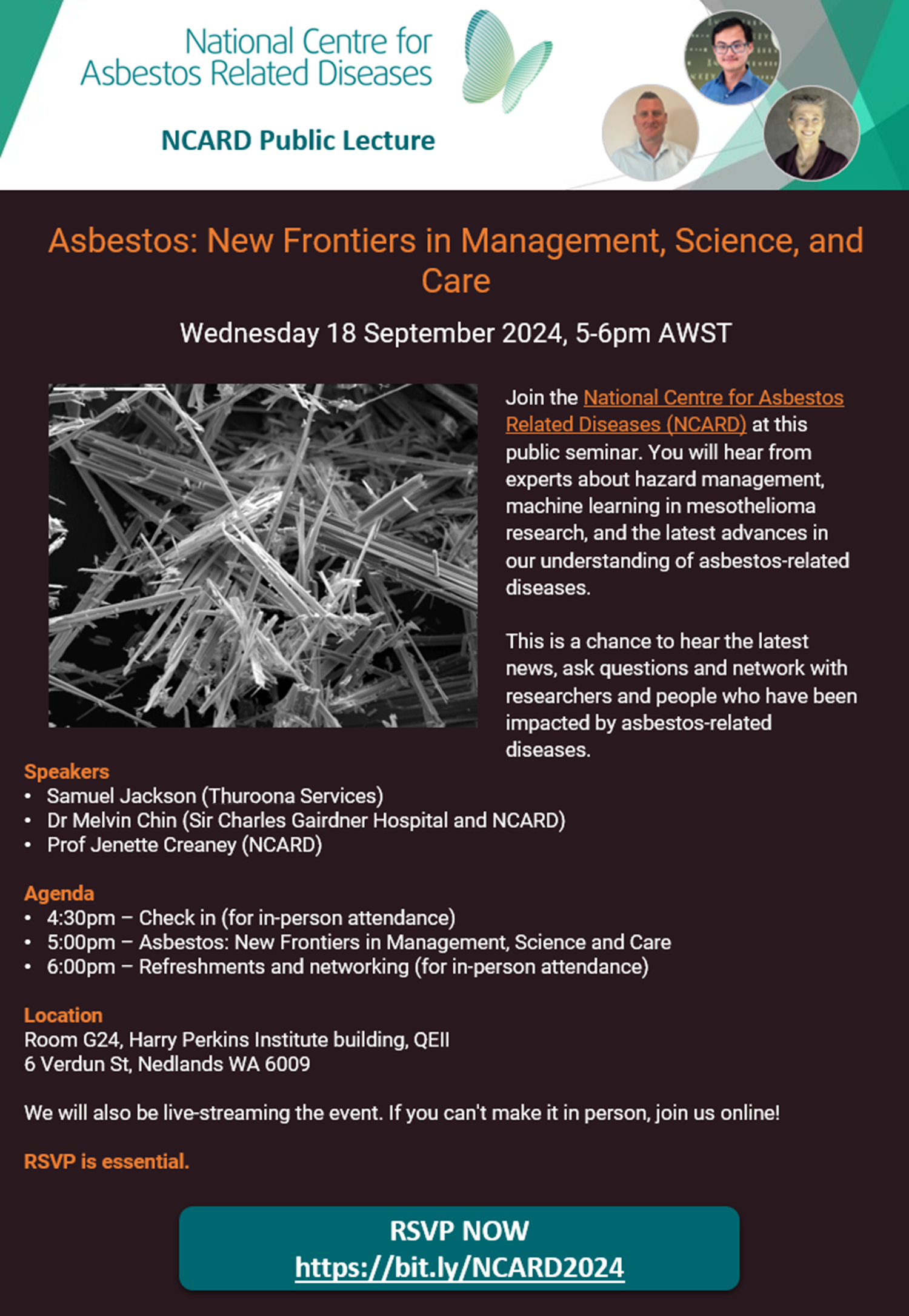 National Centre for Asbestos Related Diseases - NCARD Public Lecture - GARDS